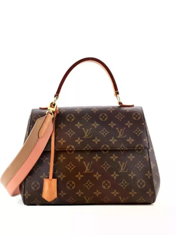 LOUIS VUITTON Cluny Top Handle Mm Shoulder Bag Monogram Canvas - Brown