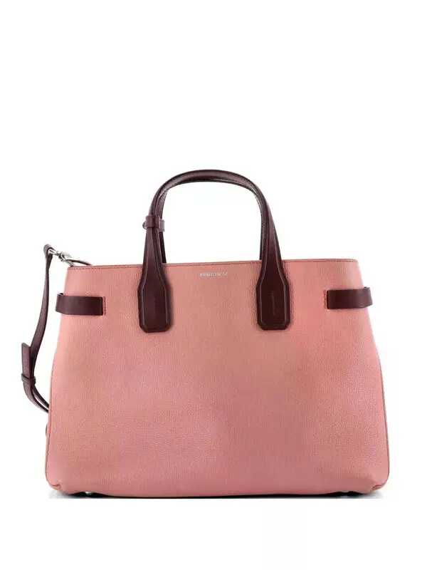 Burberry Banner Nm Leather Medium Tote Bag