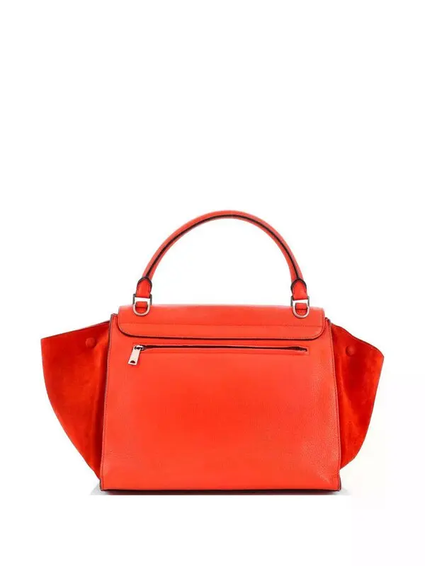 Celine Trapeze Medium Satchel - Red