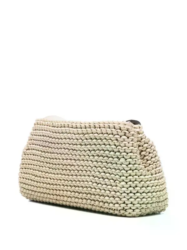 TOTEME Mini T-lock Woven Clutch - Neutrals