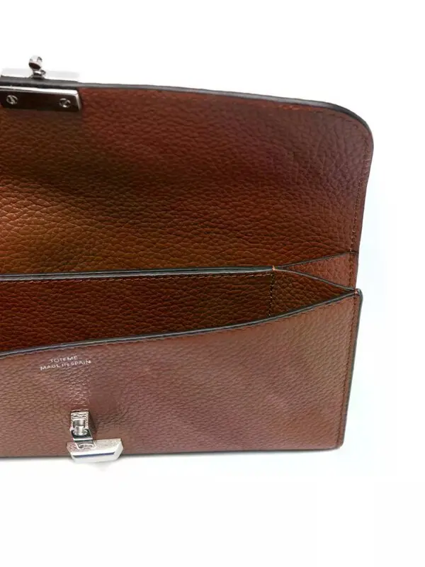 TOTEME Flap Grained Leather Wallet