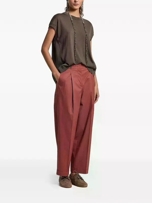 Peserico Paneled Short Sleeve Top