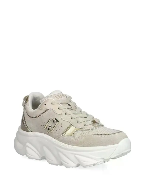 Liu Jo Logo Appliqué Lace-up Sneakers - Neutrals