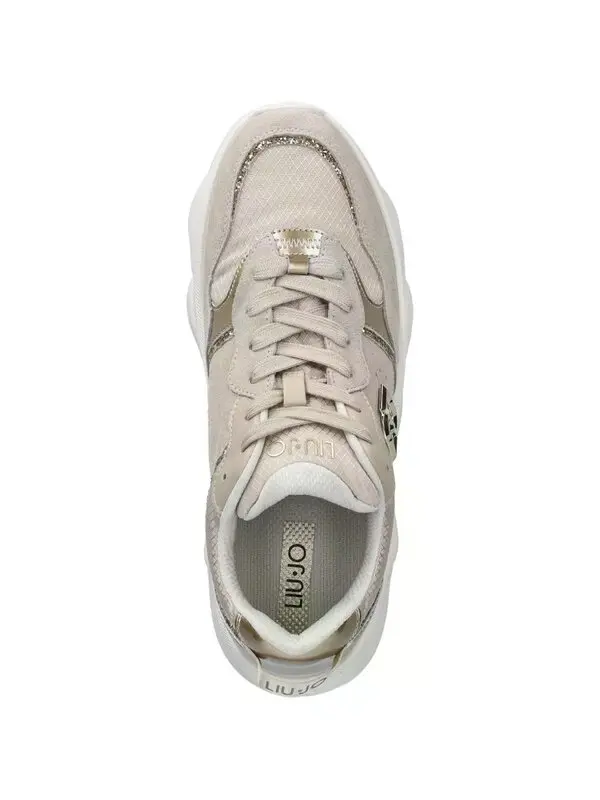 Liu Jo Logo Appliqué Lace-up Sneakers - Neutrals
