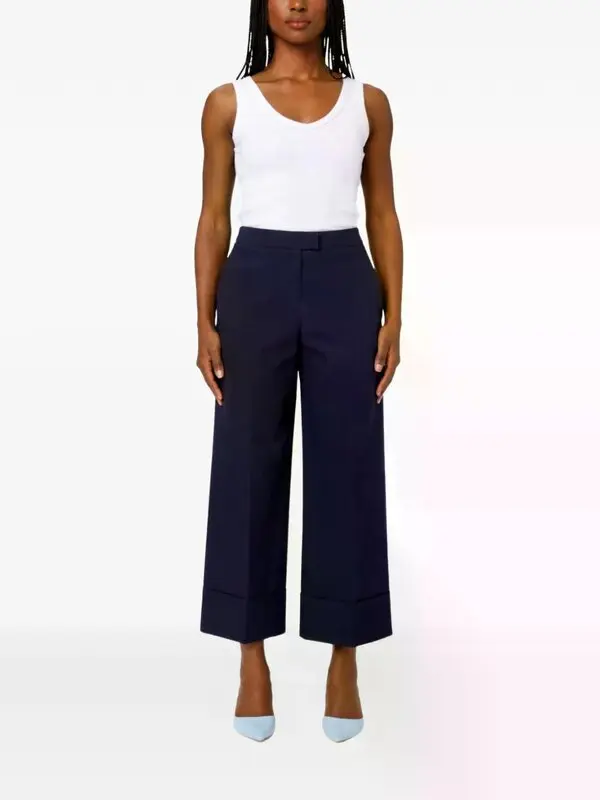 PT TORINO Colette Cropped Trousers - Blue