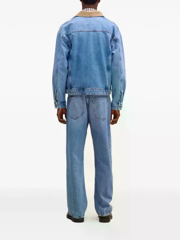 Nn07 Roy Corduroy-collar Denim Jacket - Blue