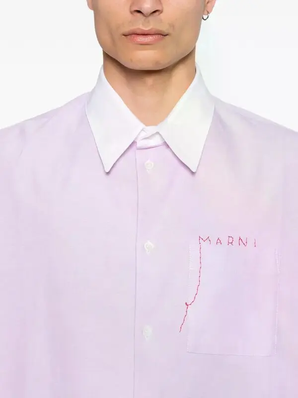 Marni Colour-block Pocket Shirt