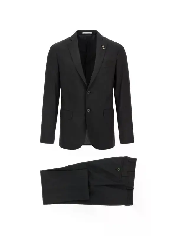Pal Zileri Mirror-lapels Brooch-detail Suit