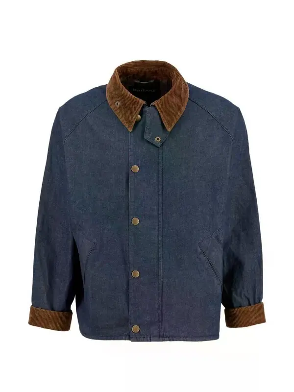 Barbour Corduroy-collar Denim Jacket - Blue