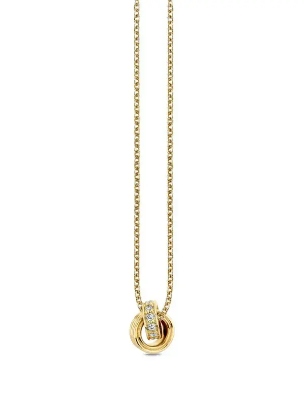 SYDNEY EVAN 14kt Yellow O-ring Charm Necklace - Gold