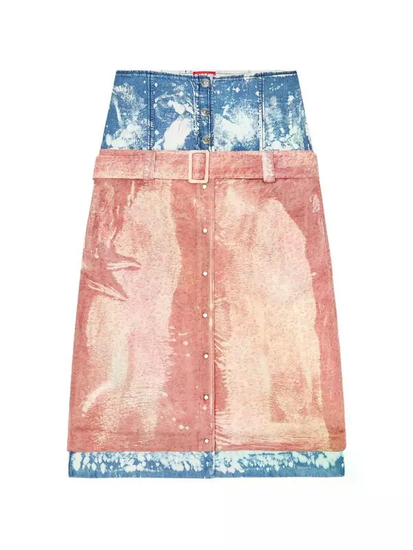DIESEL® Layered Effect Midi Skirt
