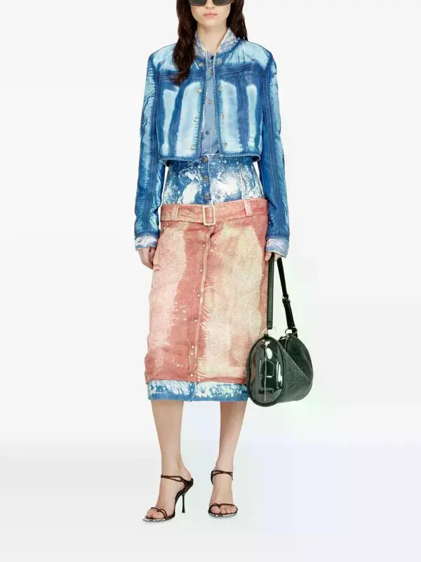 DIESEL® Layered Effect Midi Skirt