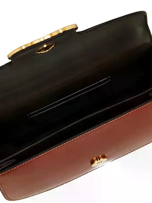 FERRAGAMO Double Gancini North-south Logo-buckle Shoulder Bag - Brown