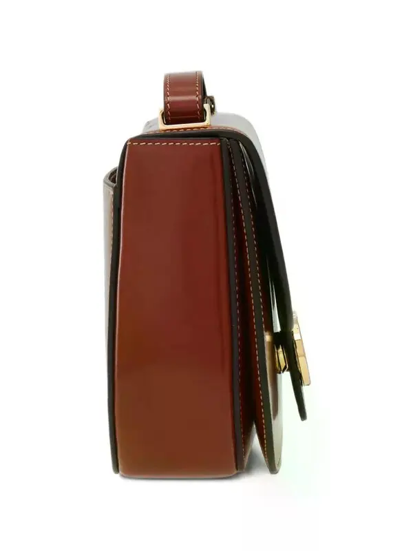 FERRAGAMO Double Gancini Crossbody Bag - Brown