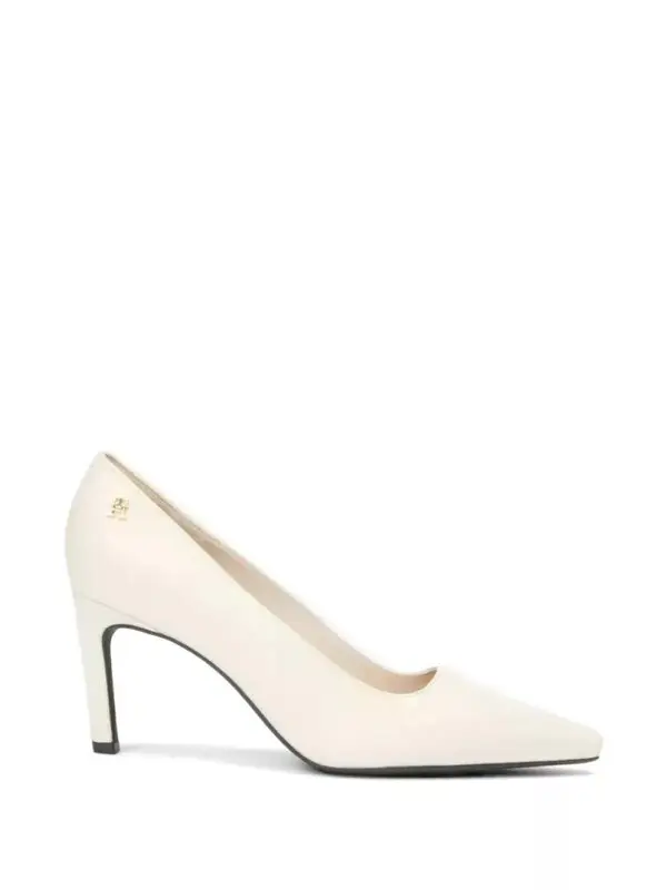 Tommy Hilfiger Pointed Leather Heeled Pumps