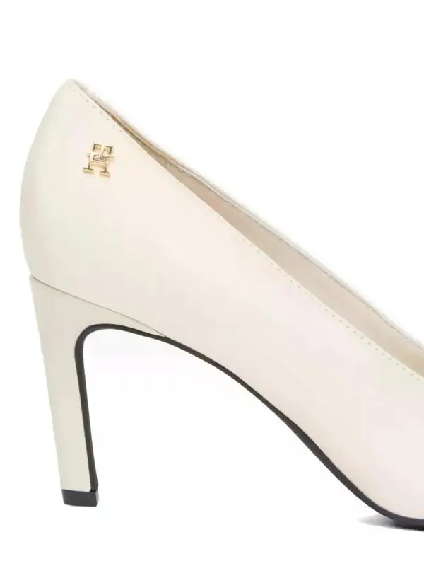Tommy Hilfiger Pointed Leather Heeled Pumps