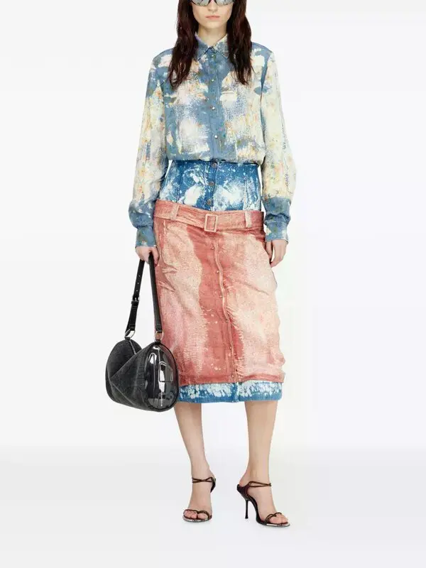 DIESEL® Long-sleeve Floral Print Shirt With X-ray Effect