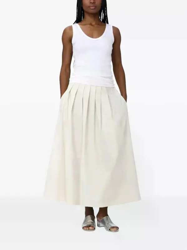PT TORINO Pleated Midi Skirt
