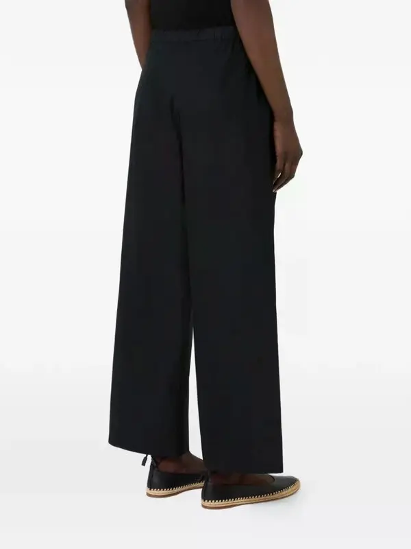 Max Mara Cotton Drawstring Trousers - Black