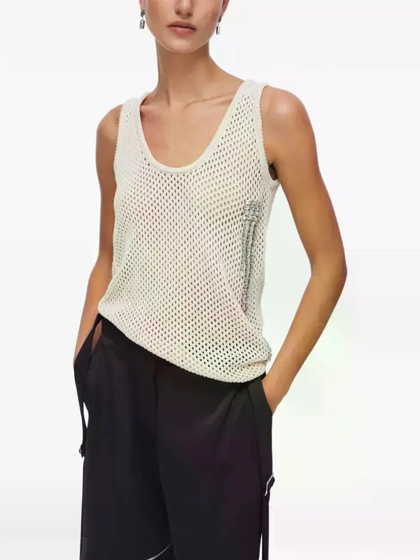Liu Jo Mesh Tank Top With Embellishments