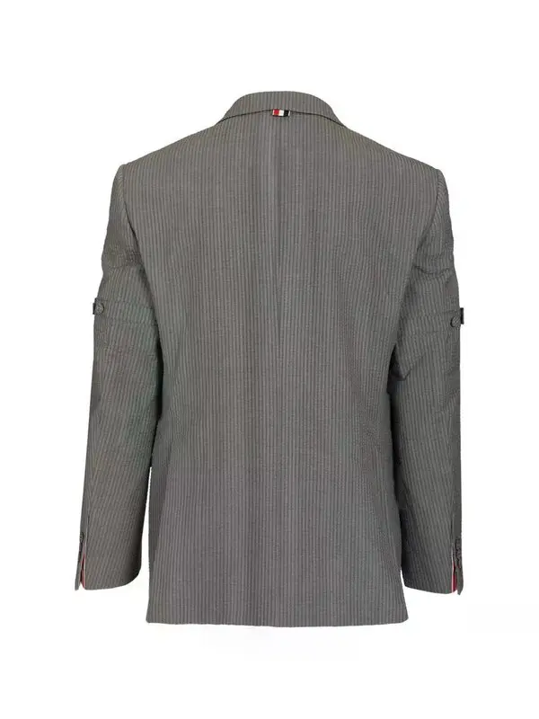 Thom Browne Striped Buttoned Blazer