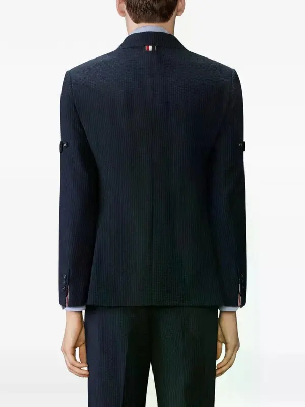 Thom Browne Wool Seersucker Sportcoat With Armbands