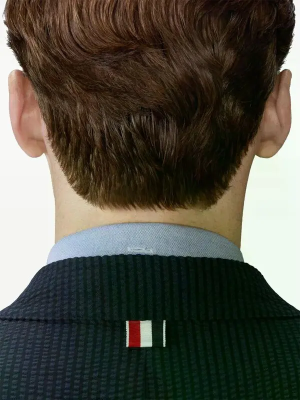 Thom Browne Wool Seersucker Sportcoat With Armbands