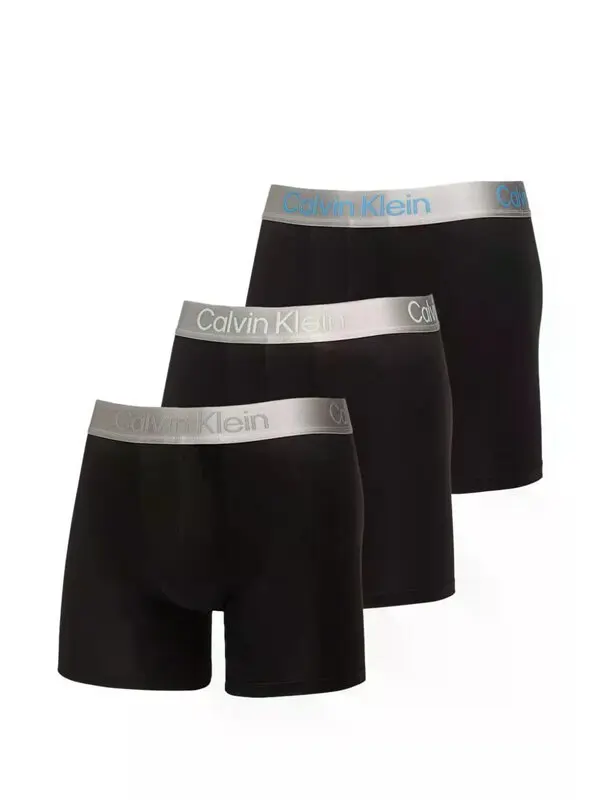 Calvin Klein Logo-waistband Boxers - Black