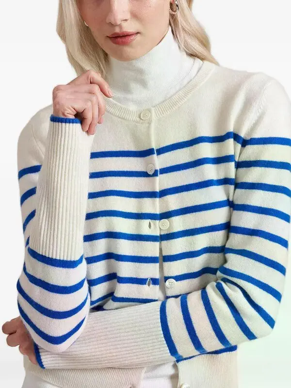 LA LIGNE Striped Cardigan - Neutrals