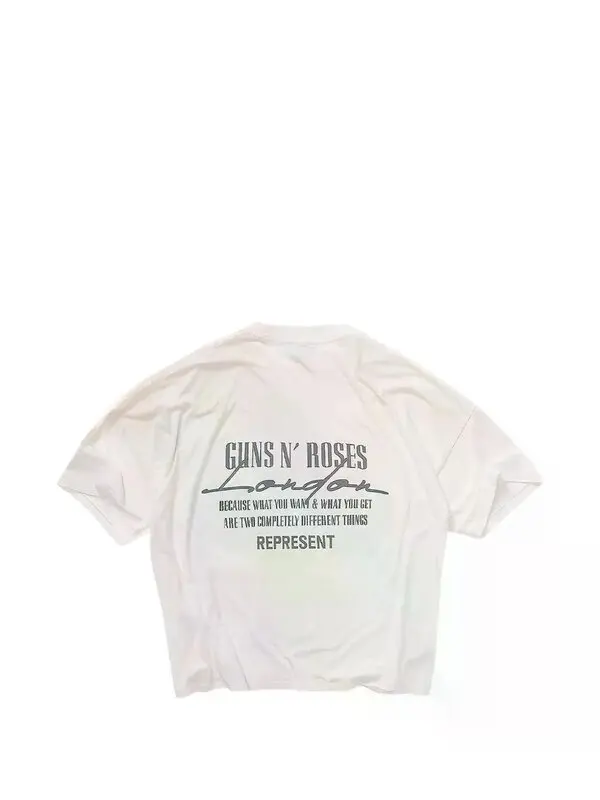 REPRESENT Guns N' Roses Cross Graphic T-shirt - Neutrals