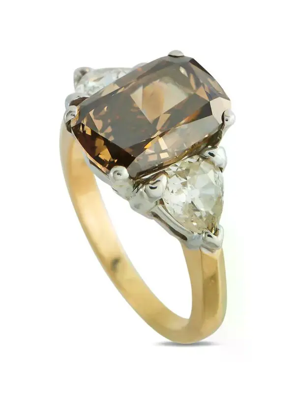 LB EXCLUSIVE Cognac Diamond Embellished Ring