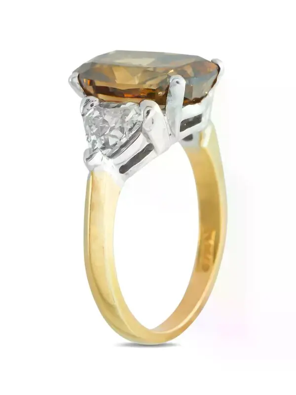 LB EXCLUSIVE Cognac Diamond Embellished Ring