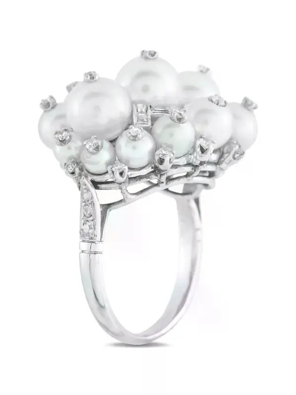 LB EXCLUSIVE Diamond And Pearl Embellished Ring