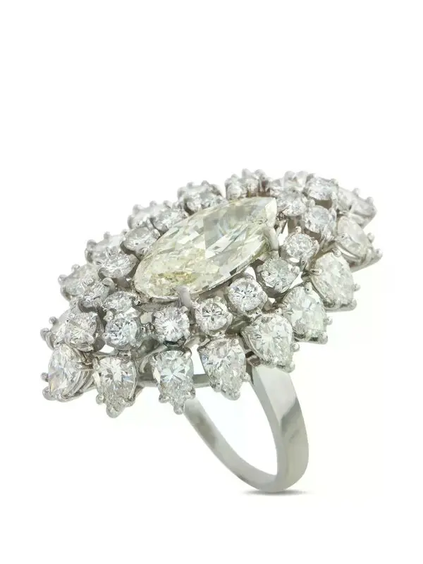 LB EXCLUSIVE Marquise-cut Diamond Embellished Ring - Silver