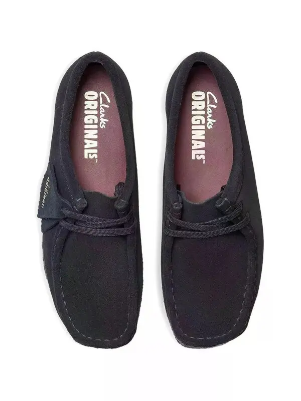 Clarks Wallabee Suede Boat Shoes - Black