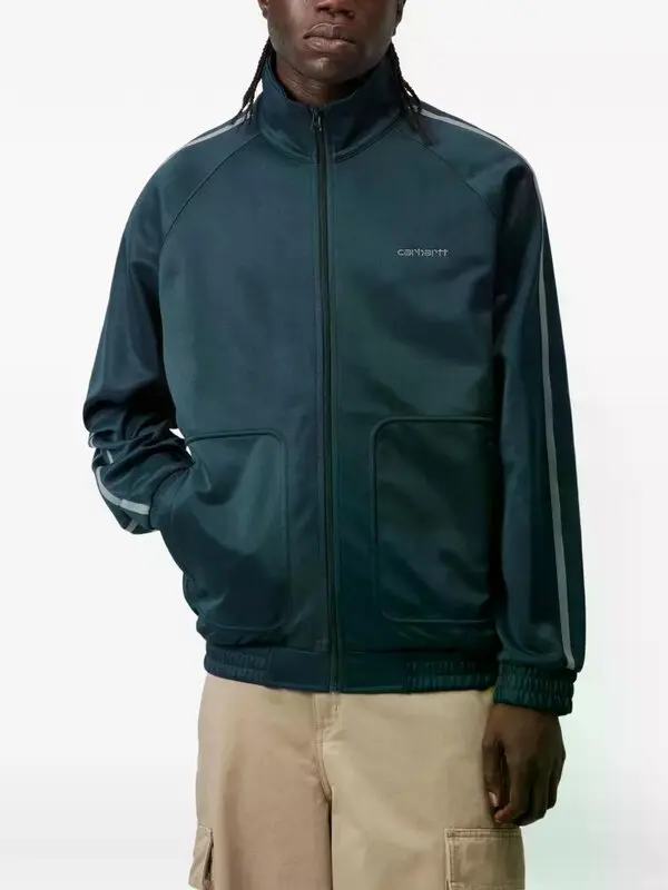 Carhartt Work In Progress Bolar Zip Stripe-detail Jacket - Blue