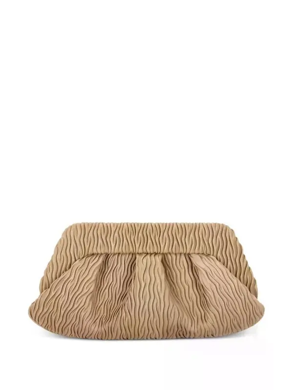 THEMOIRE Tia Gathered Clutch - Neutrals