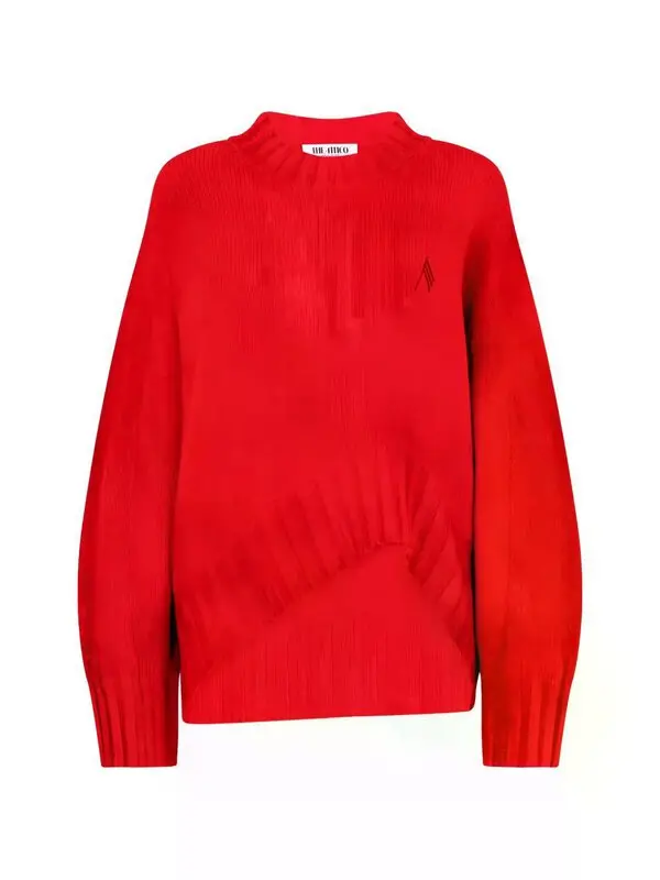 Attico Asymmetric Sweater - Red