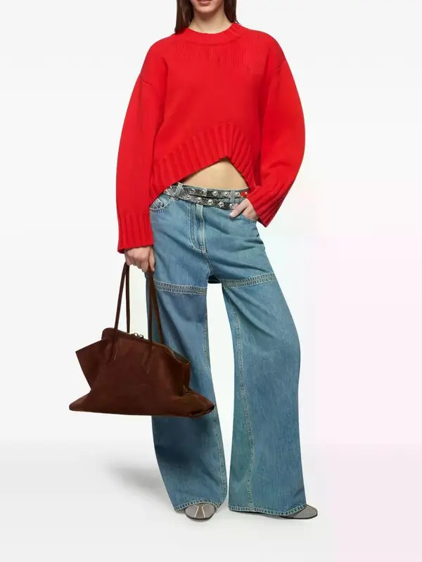 Attico Asymmetric Sweater - Red