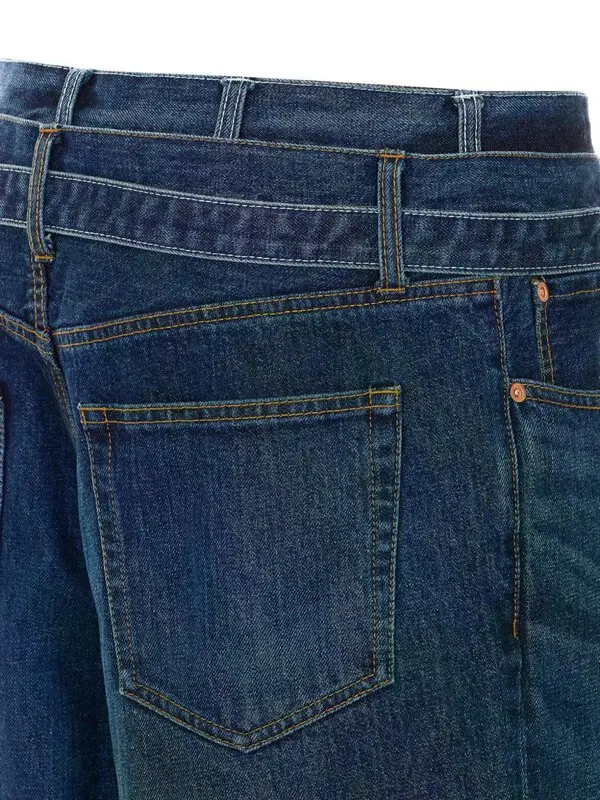 Sacai Belted Wide-leg Jeans