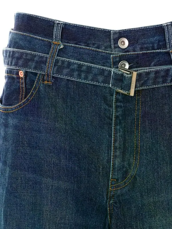 Sacai Belted Wide-leg Jeans