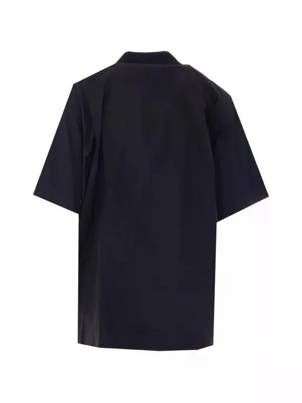 Sacai Zip Short-sleeve Polo Shirt - Black