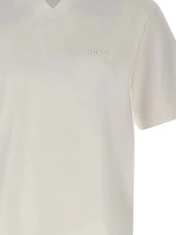 Mackage V-neck Logo-plaque T-shirt - White