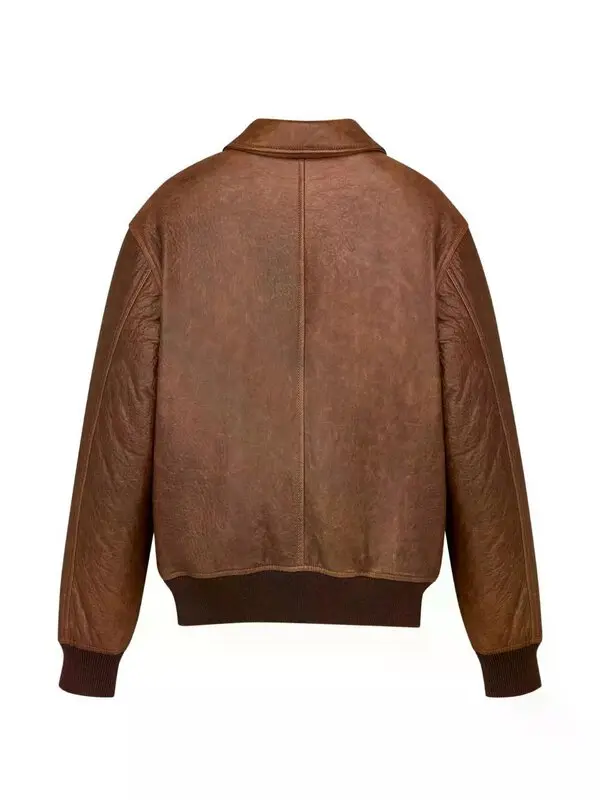 Saint Laurent Leather Bomber Jacket