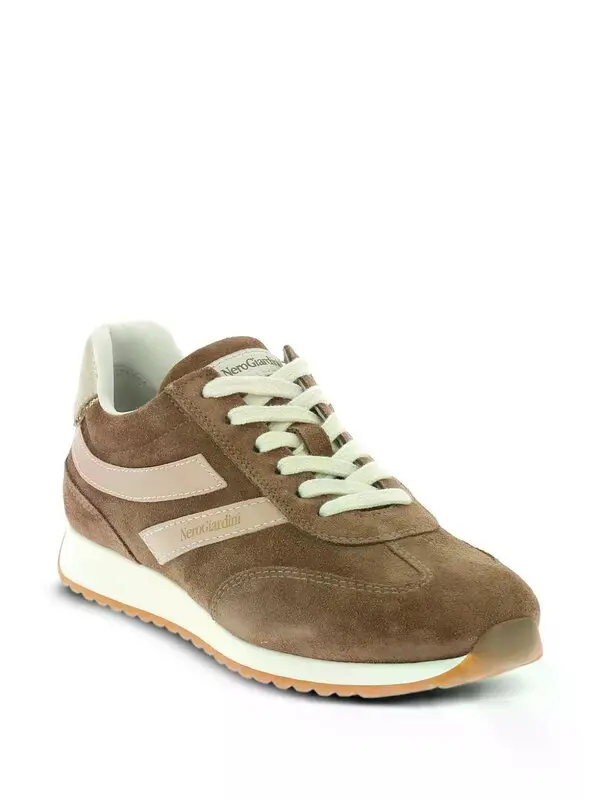 NEROGIARDINI Suede Lace-up Sneakers - Brown