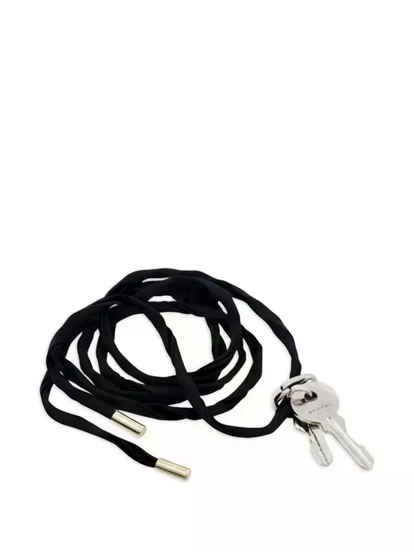 Carven Metallic Keyring Necklace - Silver