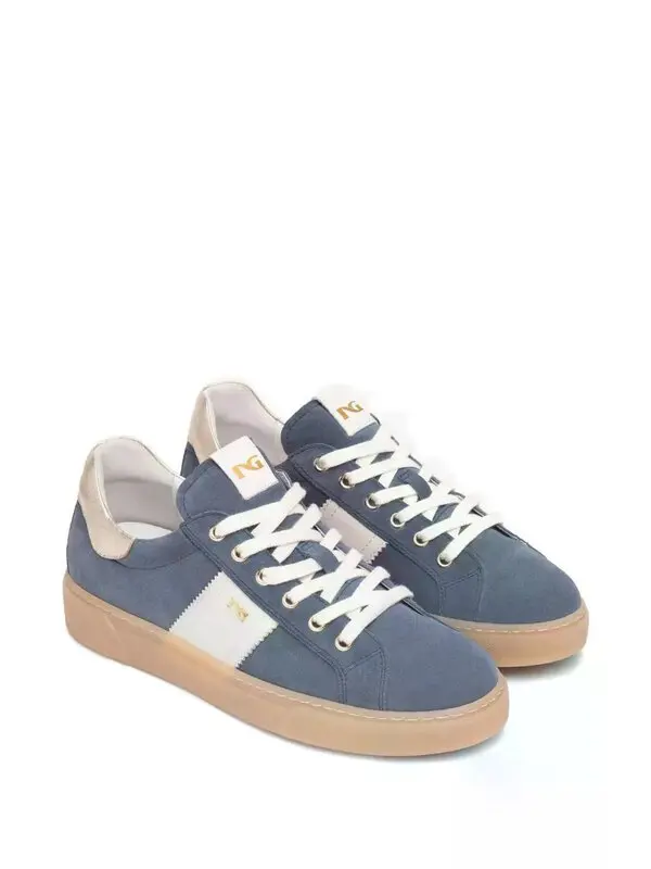 NEROGIARDINI Suede Lace-up Sneakers - Blue