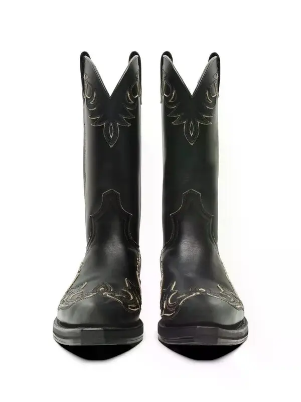 WON HUNDRED Pointy-toe Embroidered Boots