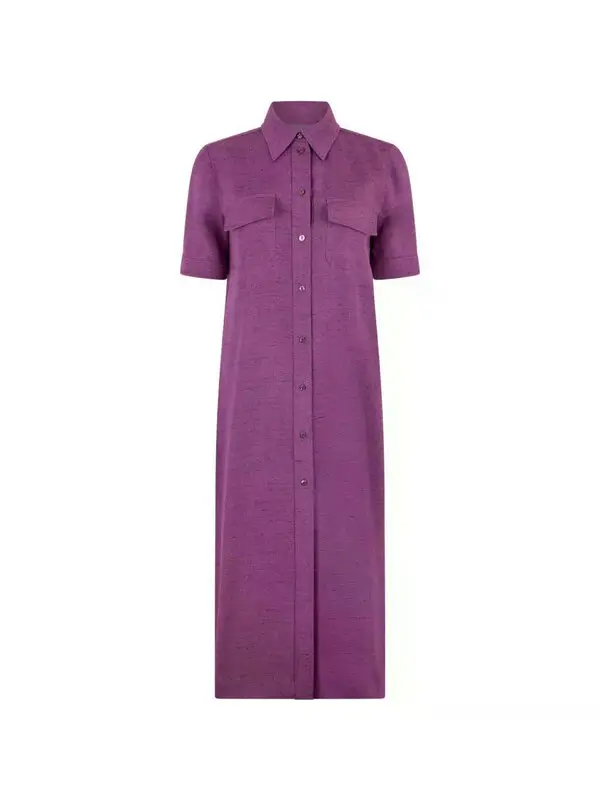 Gucci Short-sleeve Shirt Dress - Purple