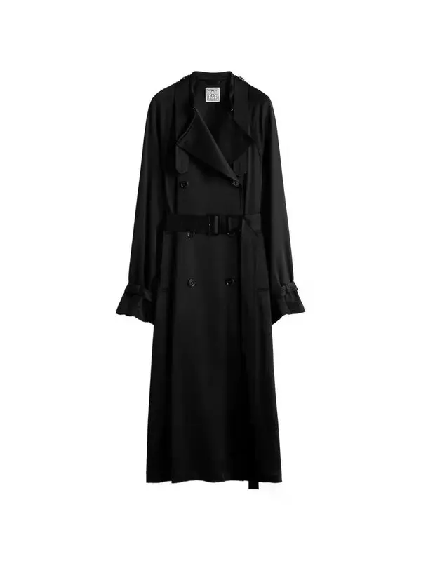 TOTEME Satin Trenchcoat - Black